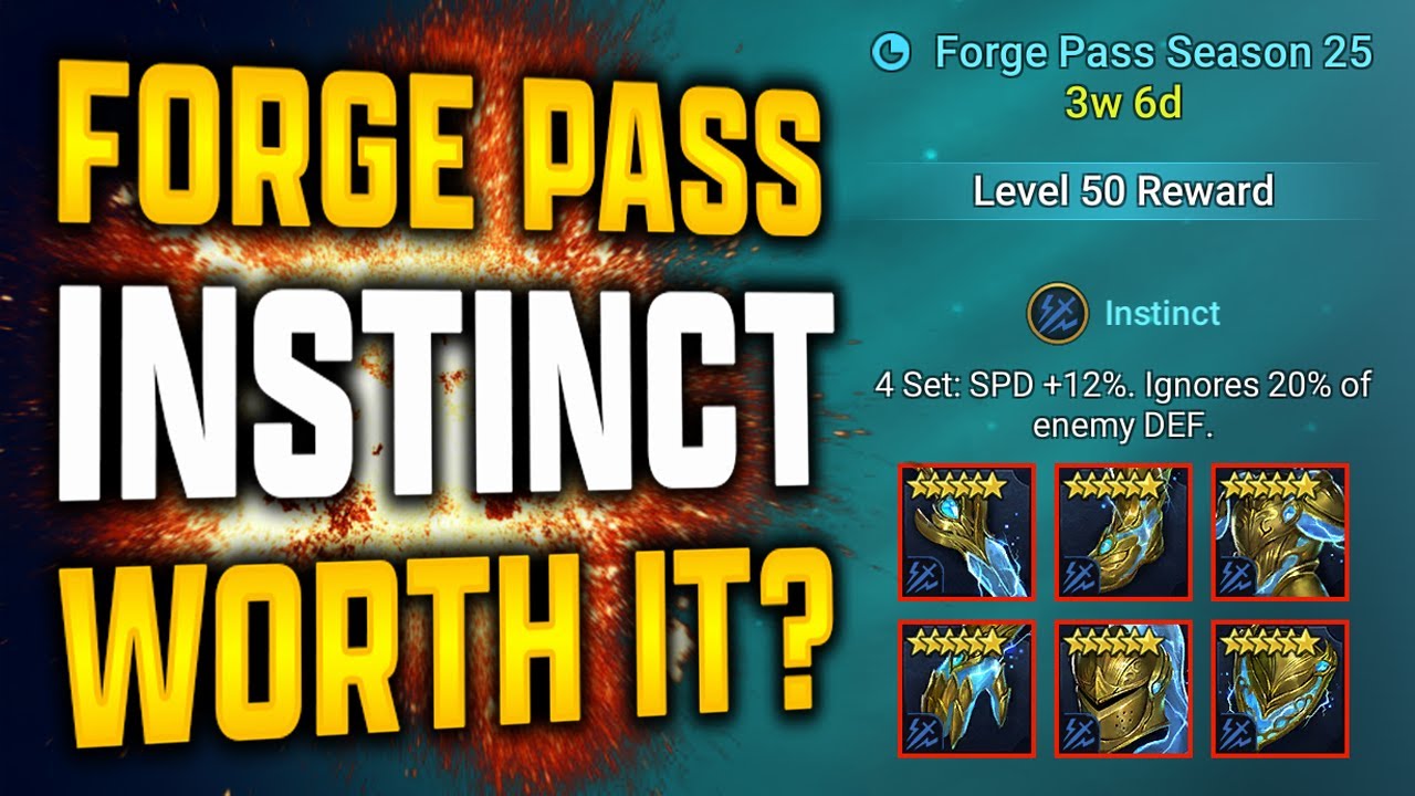 INSTINCT FORGE PASS? - Raid Shadow Legends - RSL - YouTube
