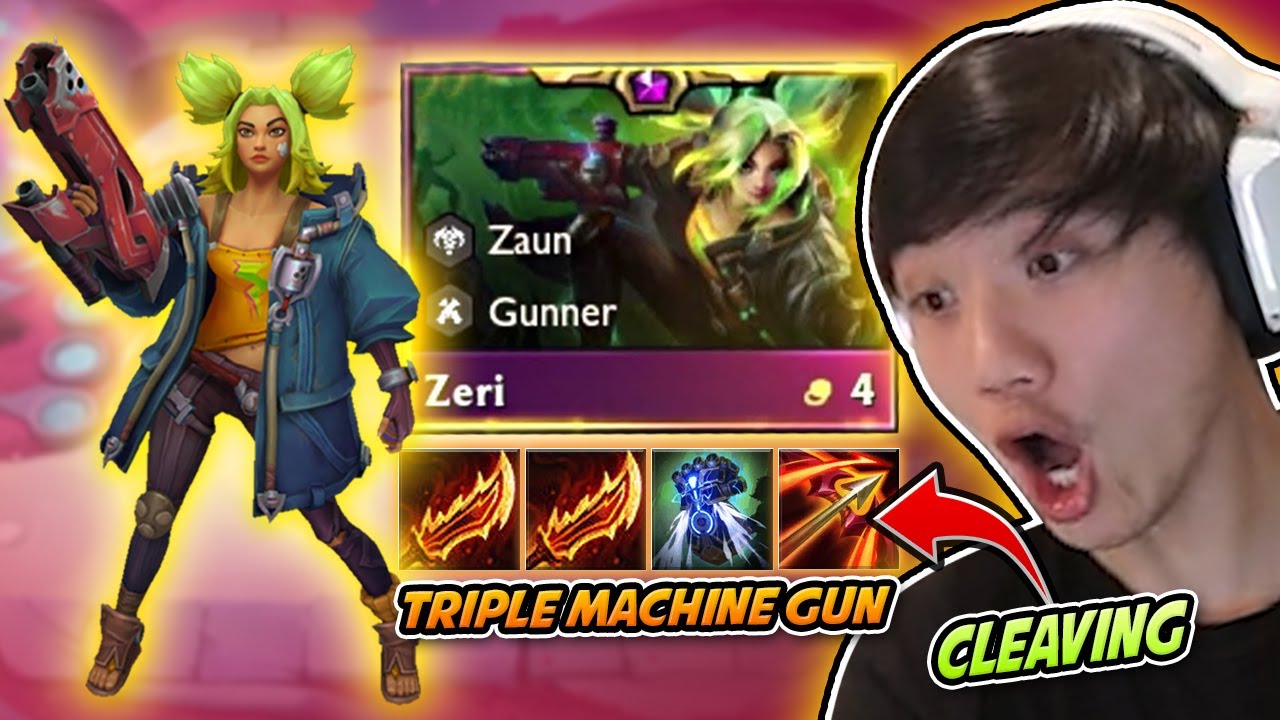 Triple Machine Gun Zeri Cleaves Everything Down - YouTube