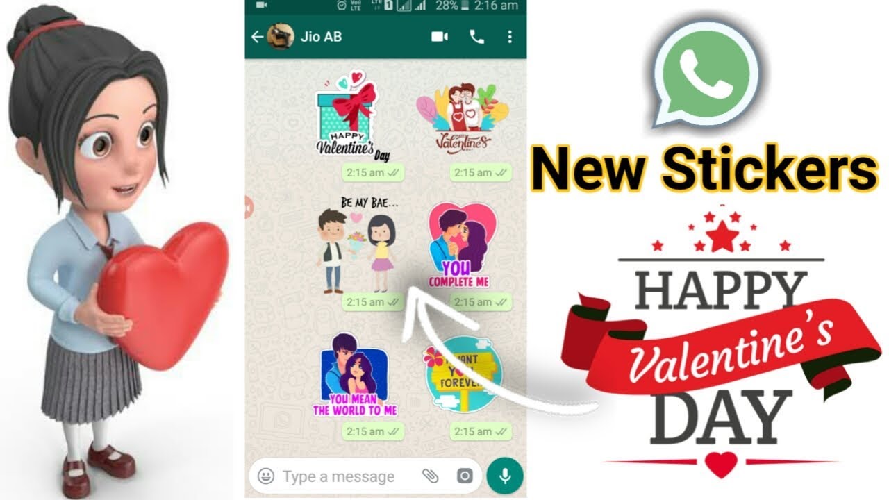 Valentine's Day WhatsApp Stickers | Send Lovely Stickers for valentine ...