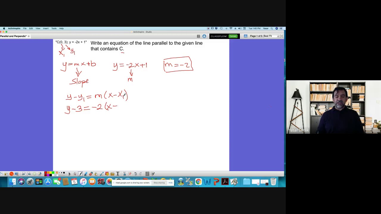 Writing Equations of Parallel Lines/ Slope Intercept Form - YouTube