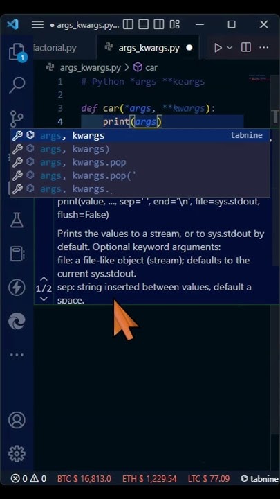 Python | *args *kwargs #shorts - YouTube