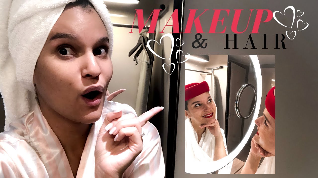MY MAKE UP AND HAIR ROUTINE AS AN EMIRATES CABIN CREW: Easy make up for ...