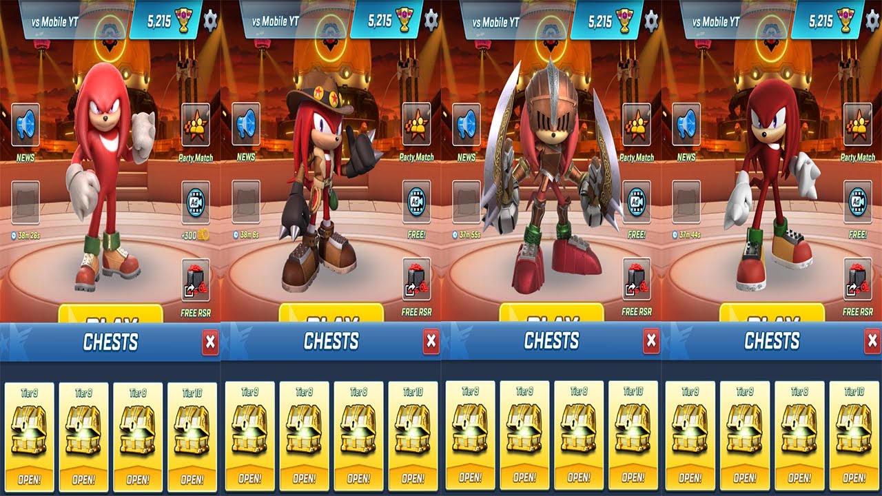 Sonic Forces - All Knuckles Characters: Movie K, Treasure Hunter K, Sir ...