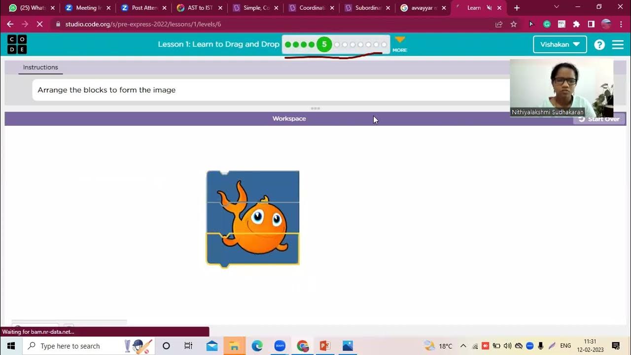 Lesson#1 code.org pre-reader express. Basics of coding - YouTube