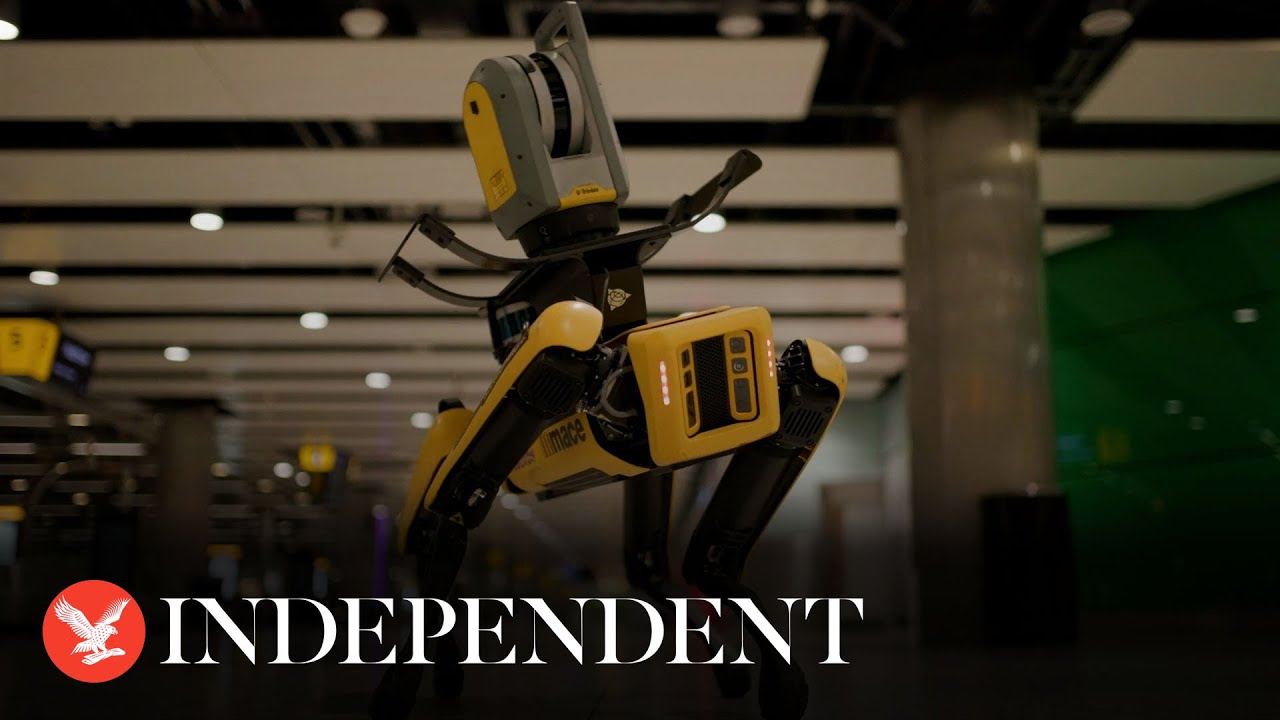 Robotic dog helps engineers with construction project at Heathrow ...