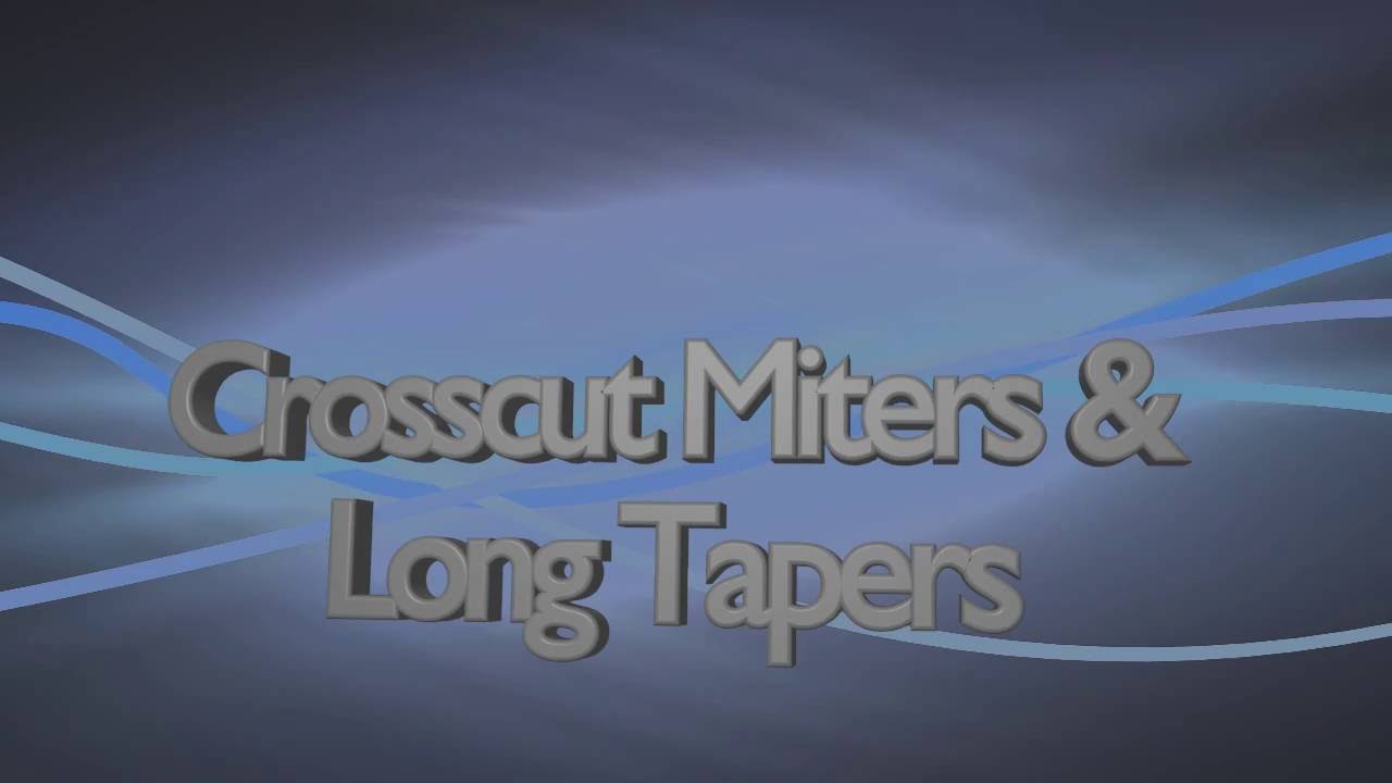Miter cuts on wide, flat stock and long tapered rip cuts - YouTube