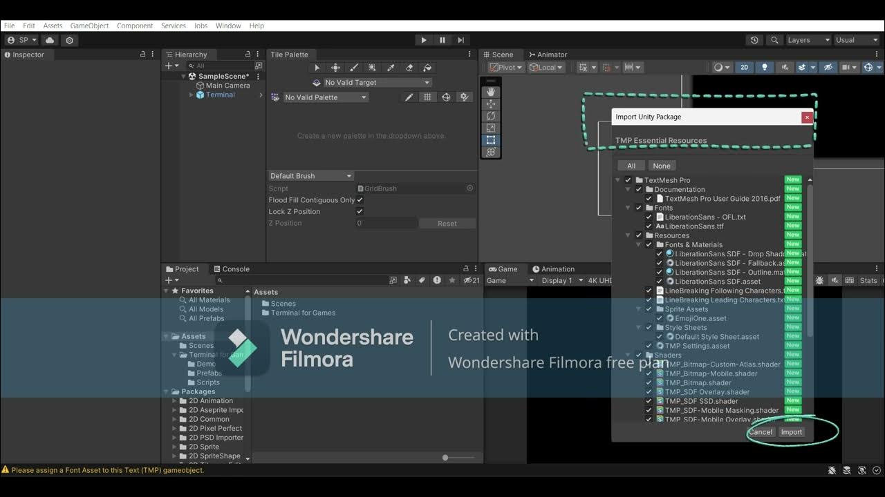 Installation guide for the Unity Package TextMeshPro - YouTube