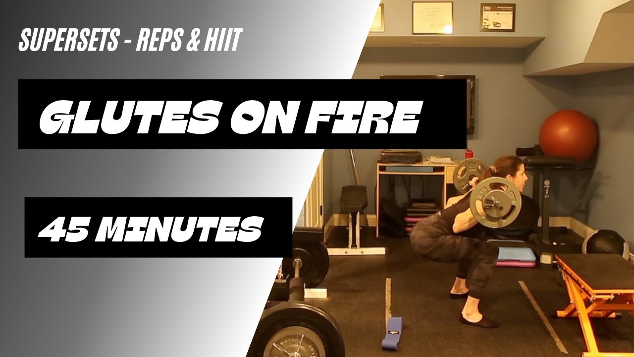 Glutes on Fire //45 Minute Workout with High Rep Hip Thrusts// - YouTube