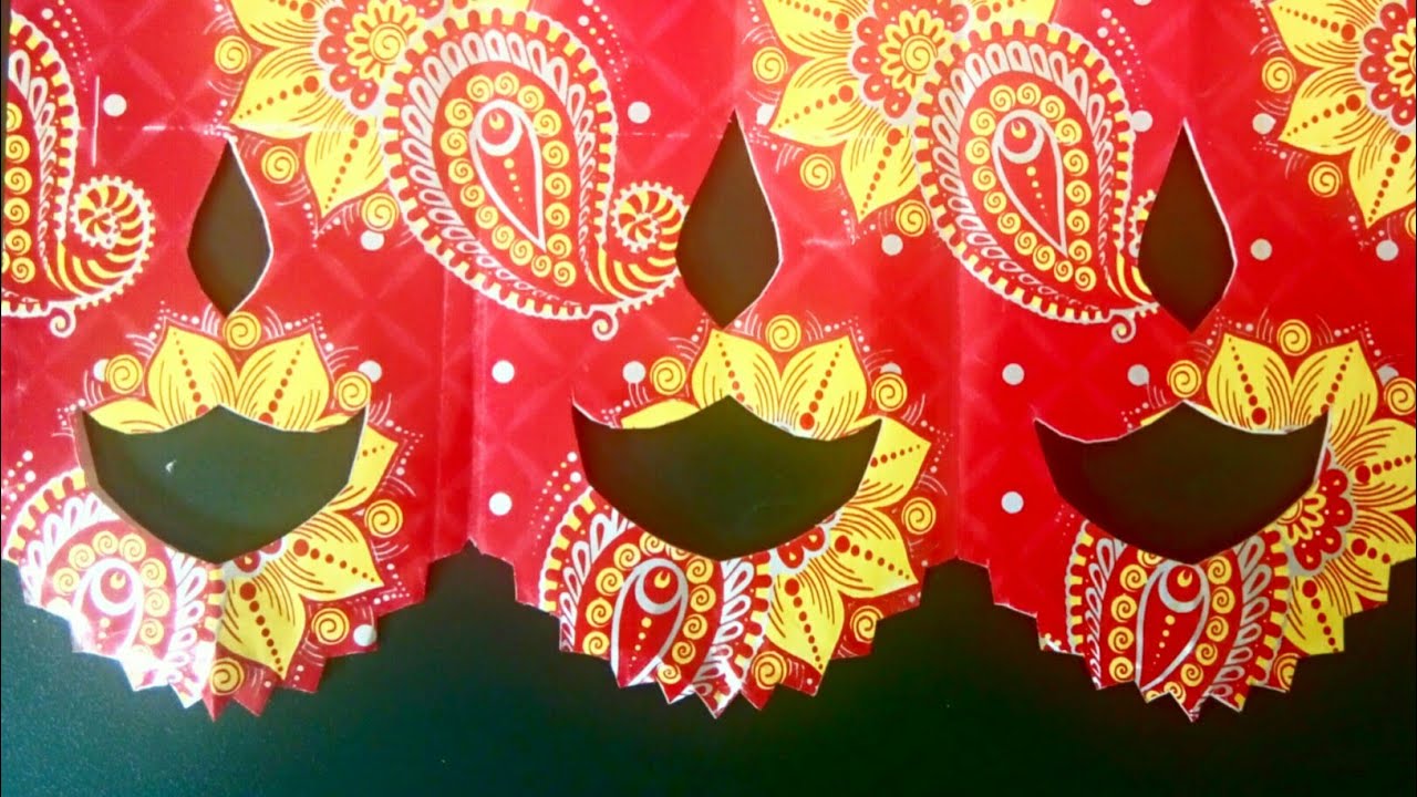 🎉 Paper Cutting Diya Design for Diwali 2024| Simple & Stunning Abri ...
