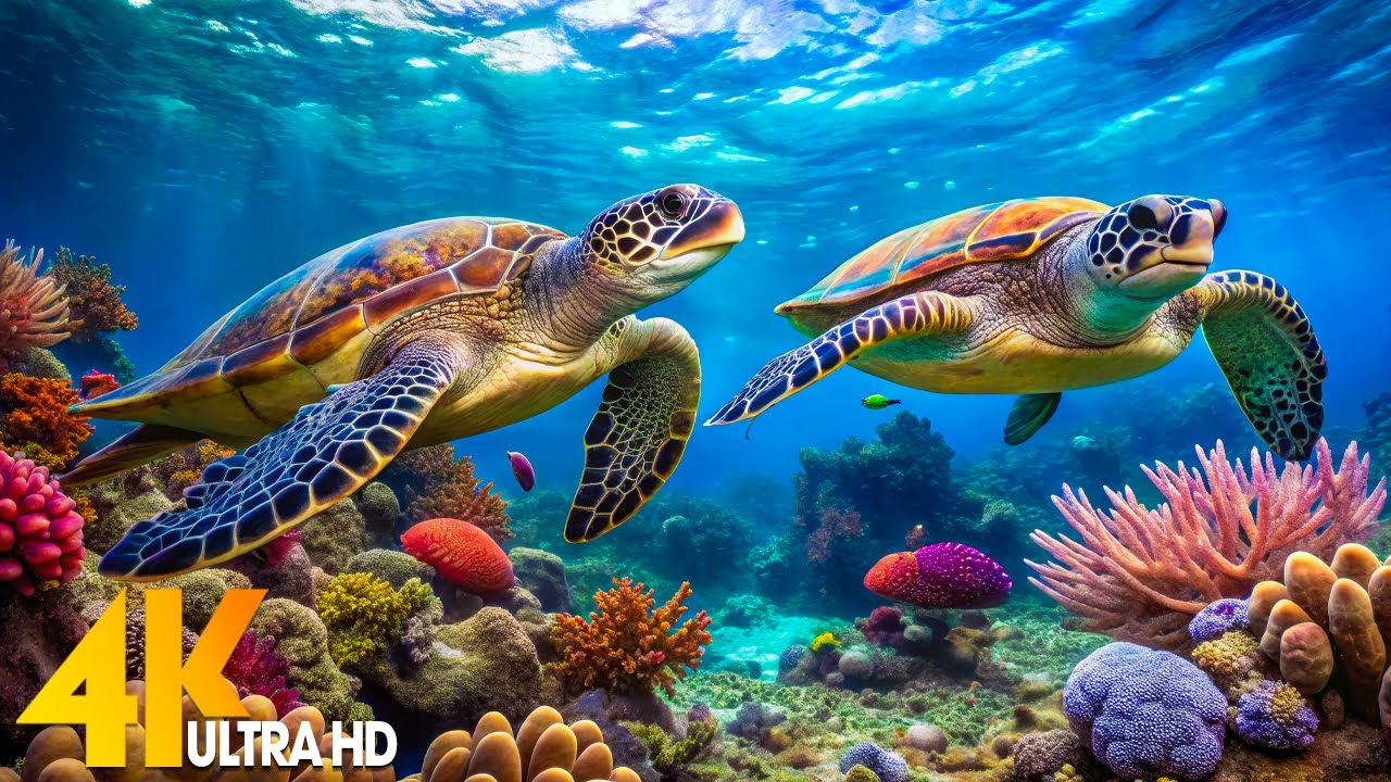 Aquarium 4K Ultra HD Video 🐠 Gorgeous Coral Reef Fish – Calming Music ...