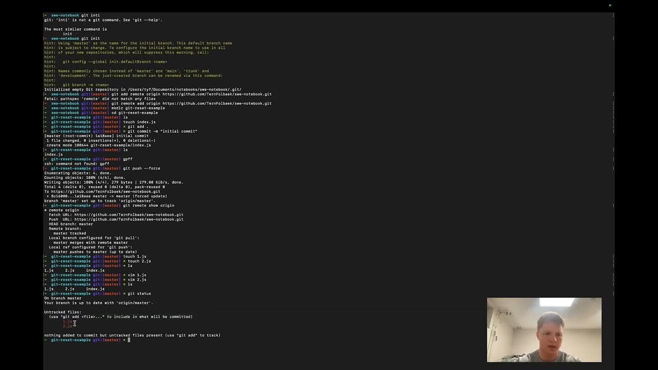 SWE | git reset | 16-01-25 - YouTube