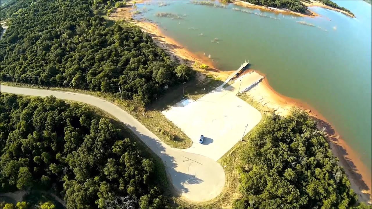 flying over and across stanley draper lake - YouTube
