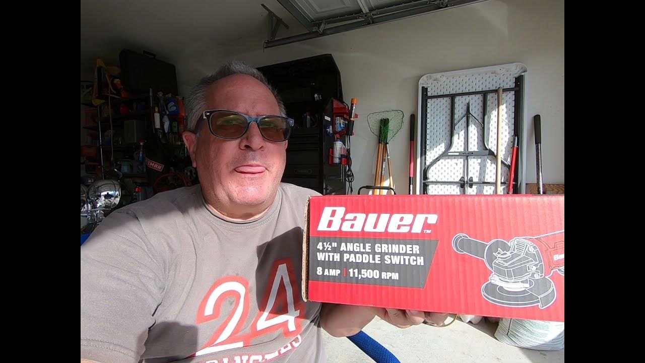 Bauer 4 1/2 Inch Angle Grinder Model 1966E-B From Harbor Freight - YouTube