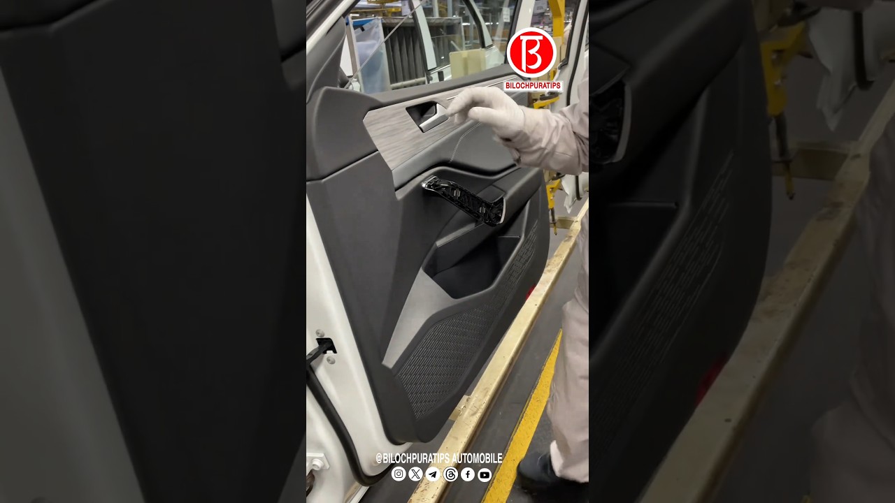 car door assembly process part - YouTube
