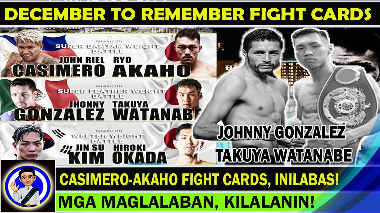 BREAKING: Casimero Vs Akaho Full Fight Cards, inilabas na ng A-Sign ...