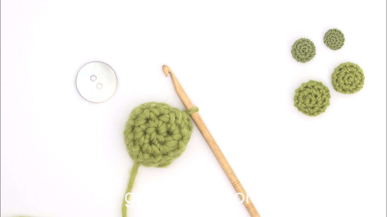 How to crochet a button cover - YouTube