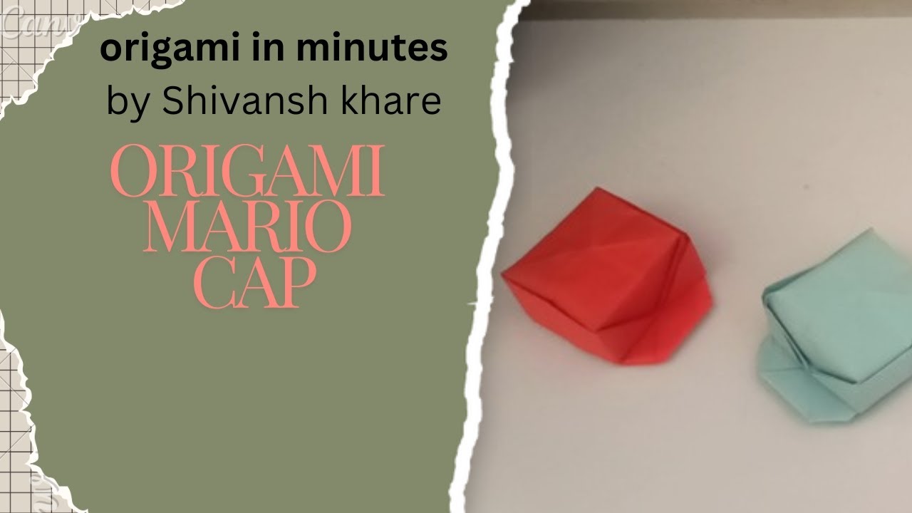 how to make an easy origami Mario cap 🧢🧢 . - YouTube