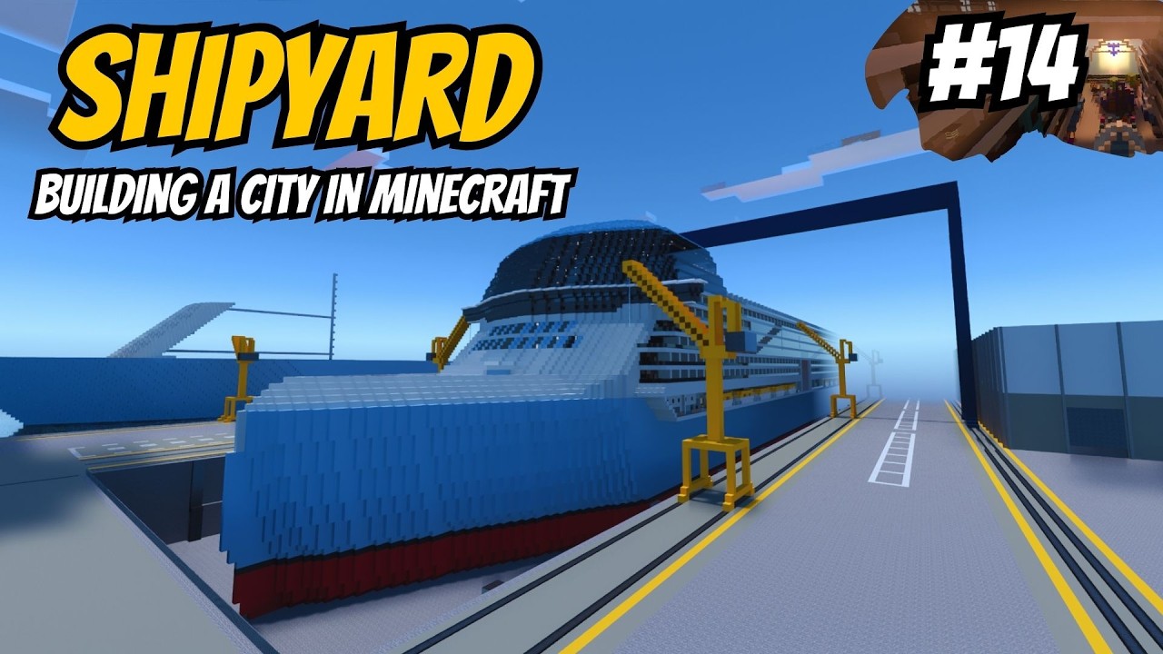 Building a city in minecraft #14 Shipyard - YouTube