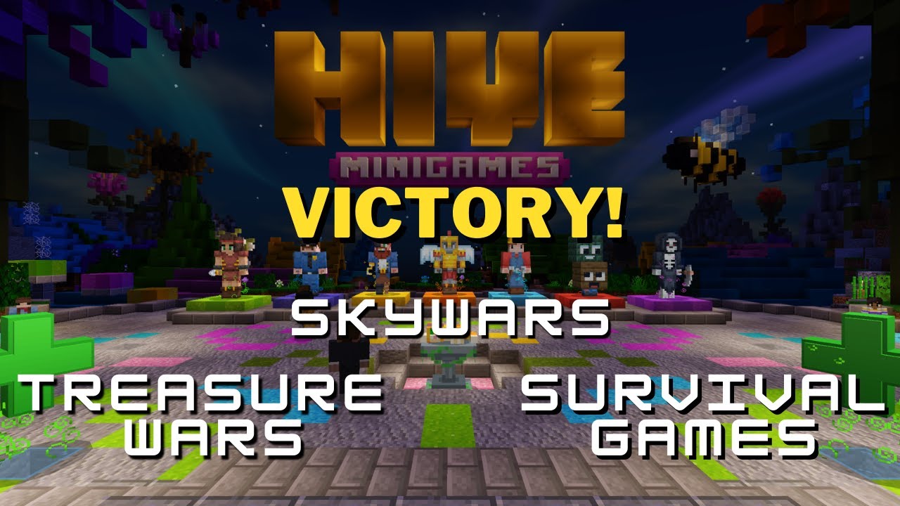 Winning in every PvP gamemode on The Hive - (Minecraft Bedrock) - YouTube