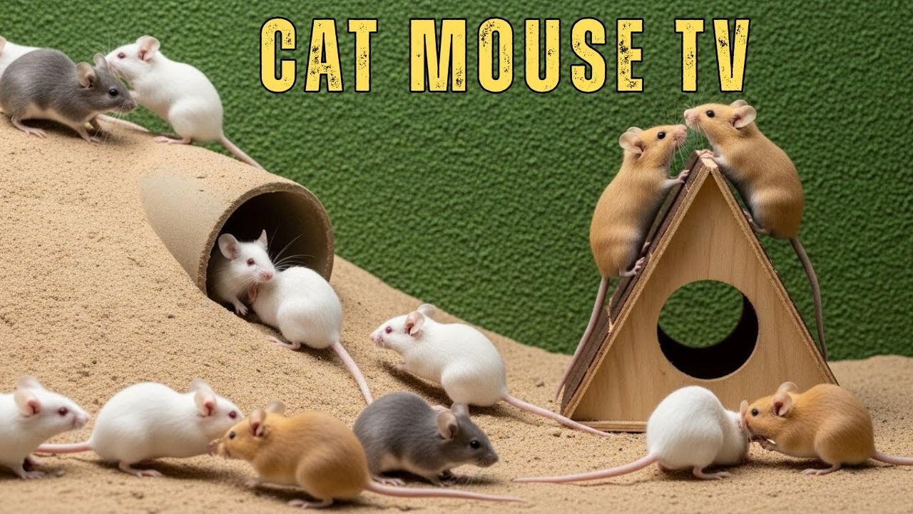 Cat TV 🐾 Real MOUSE Digging Burrows & Playing Hide and Seek | Fun for ...