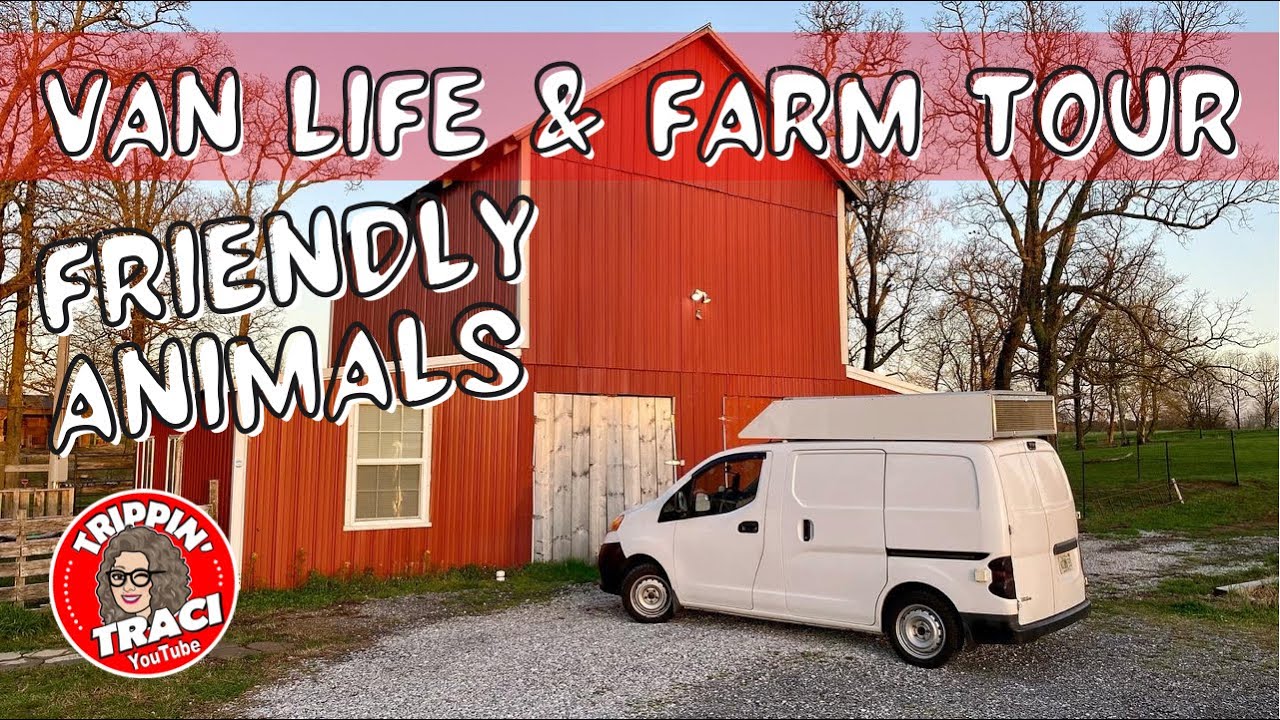 Tiny Farm Tour, Friendly Farm Animals, Mountain Road Trip and Van Life ...