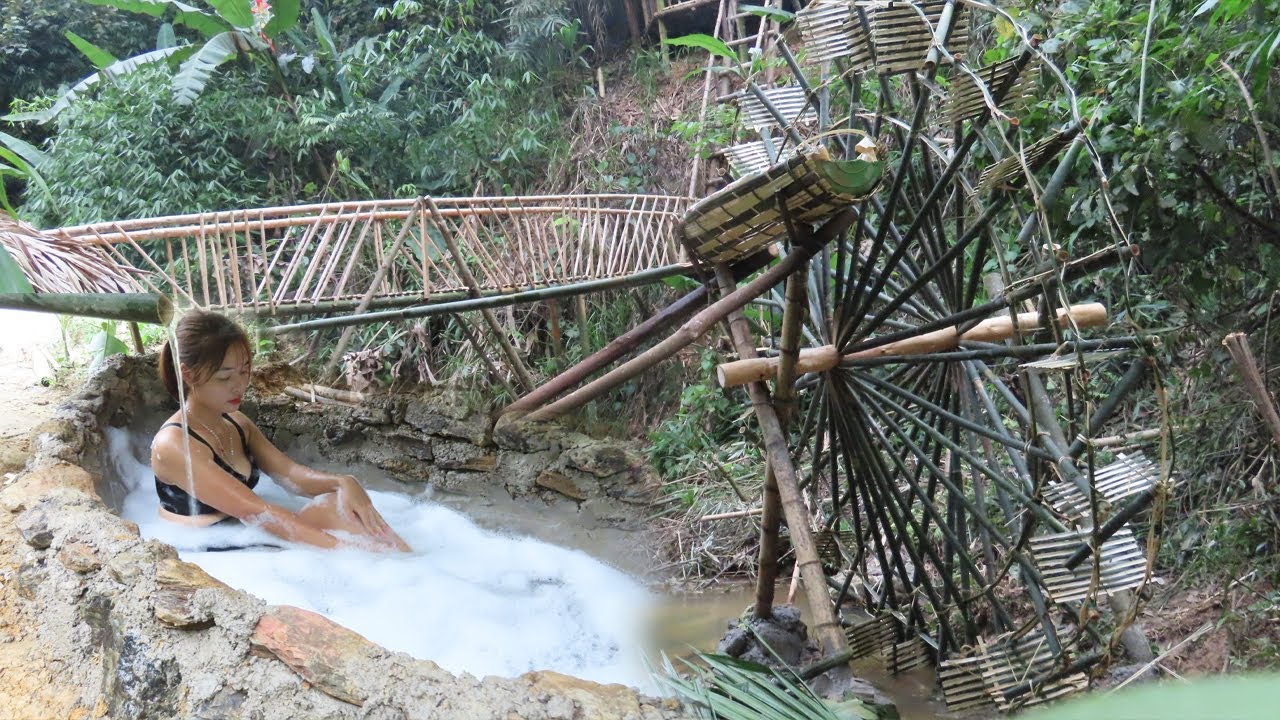 How to build a watermill, Building a new life, Buiding Survival Shelter ...