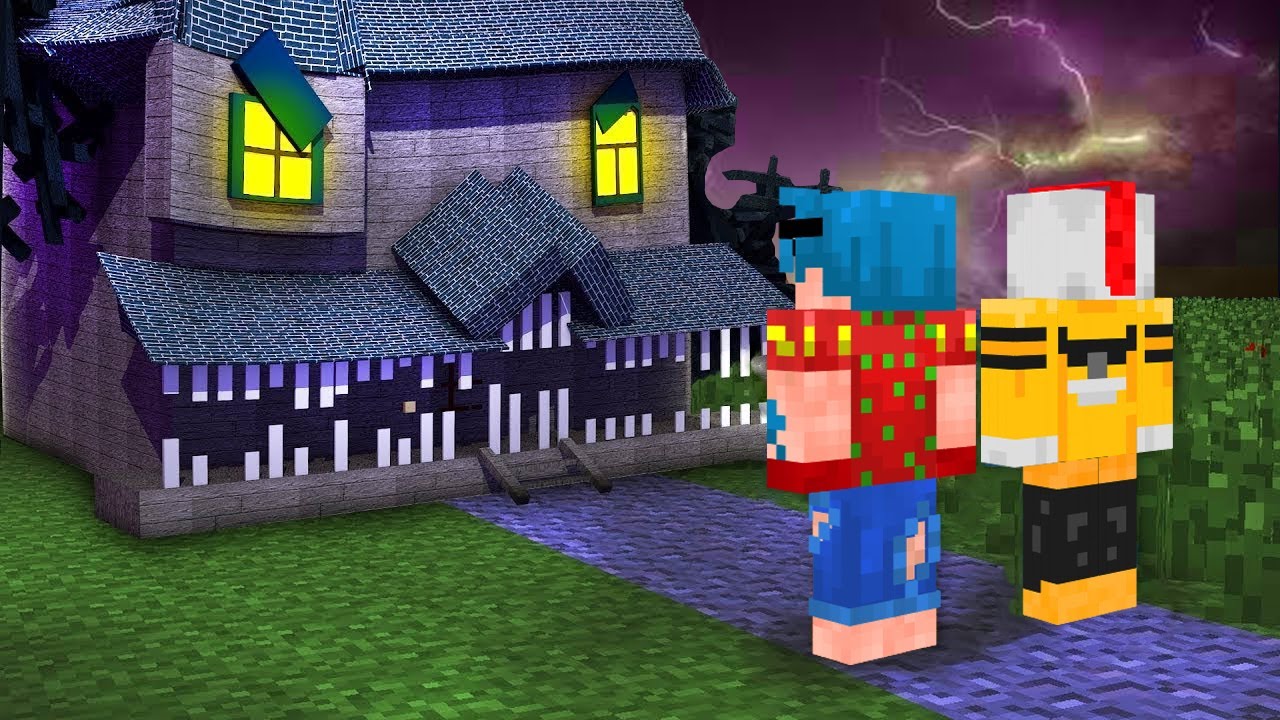 El mejor ESCONDITE en la CASA EMBRUJADA en MINECRAFT 😱👻 LOS COMPAS se ...