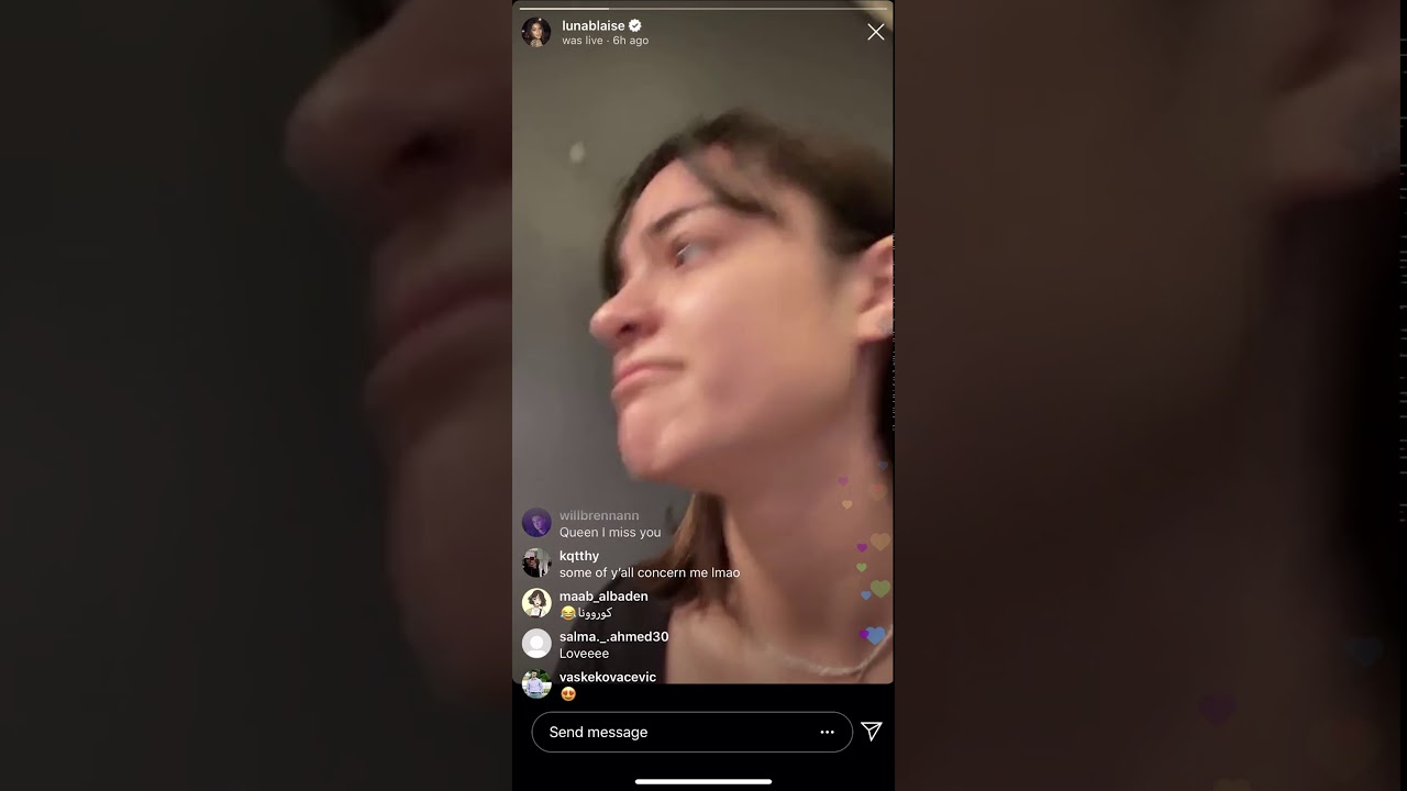 Luna Blaise Instagram Live Stream 30th March ,2020 - YouTube