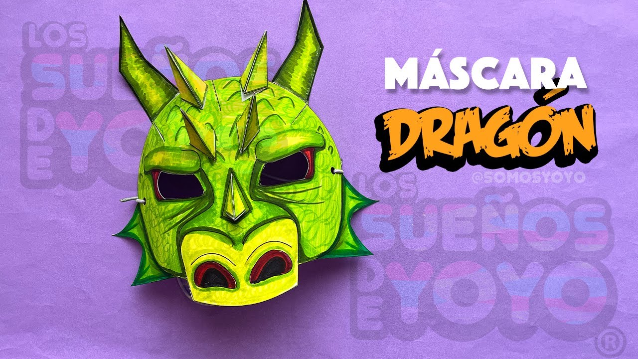 Máscara de dragón 🐲 - Fácil y rápida. 😁 - YouTube