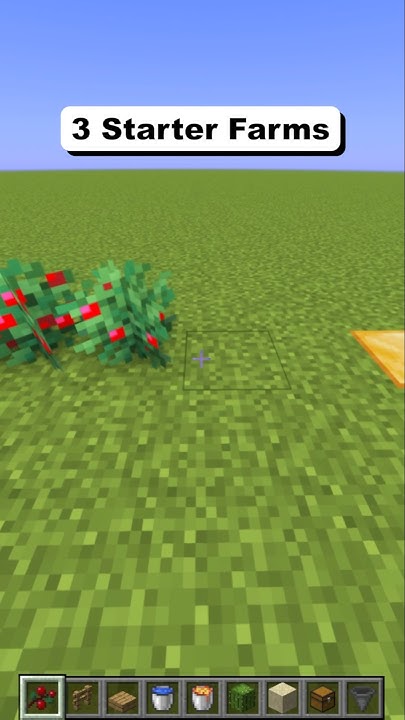 3 Starter Farms in Minecraft 🎯#shorts #minecraft - YouTube