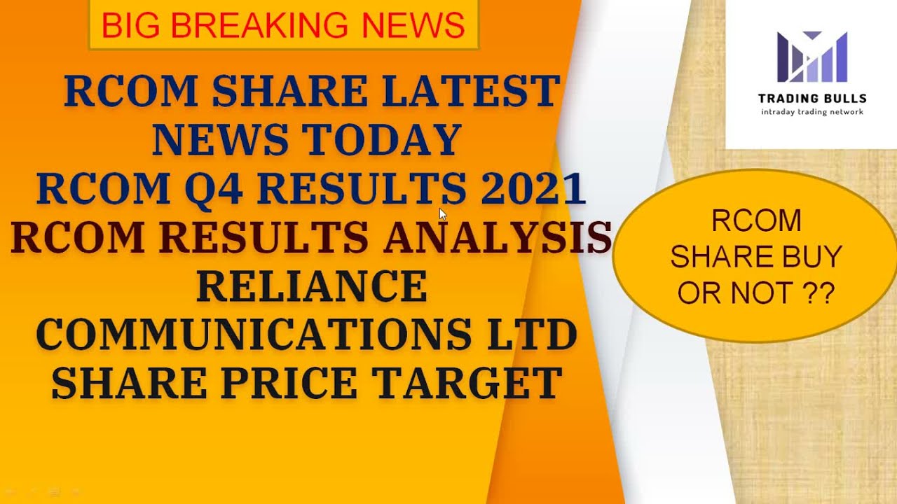 RELIANCE COMMUNICATIONS RCOM Q4 RESULTS 2021 RCOM SHARE LATEST NEWS ...
