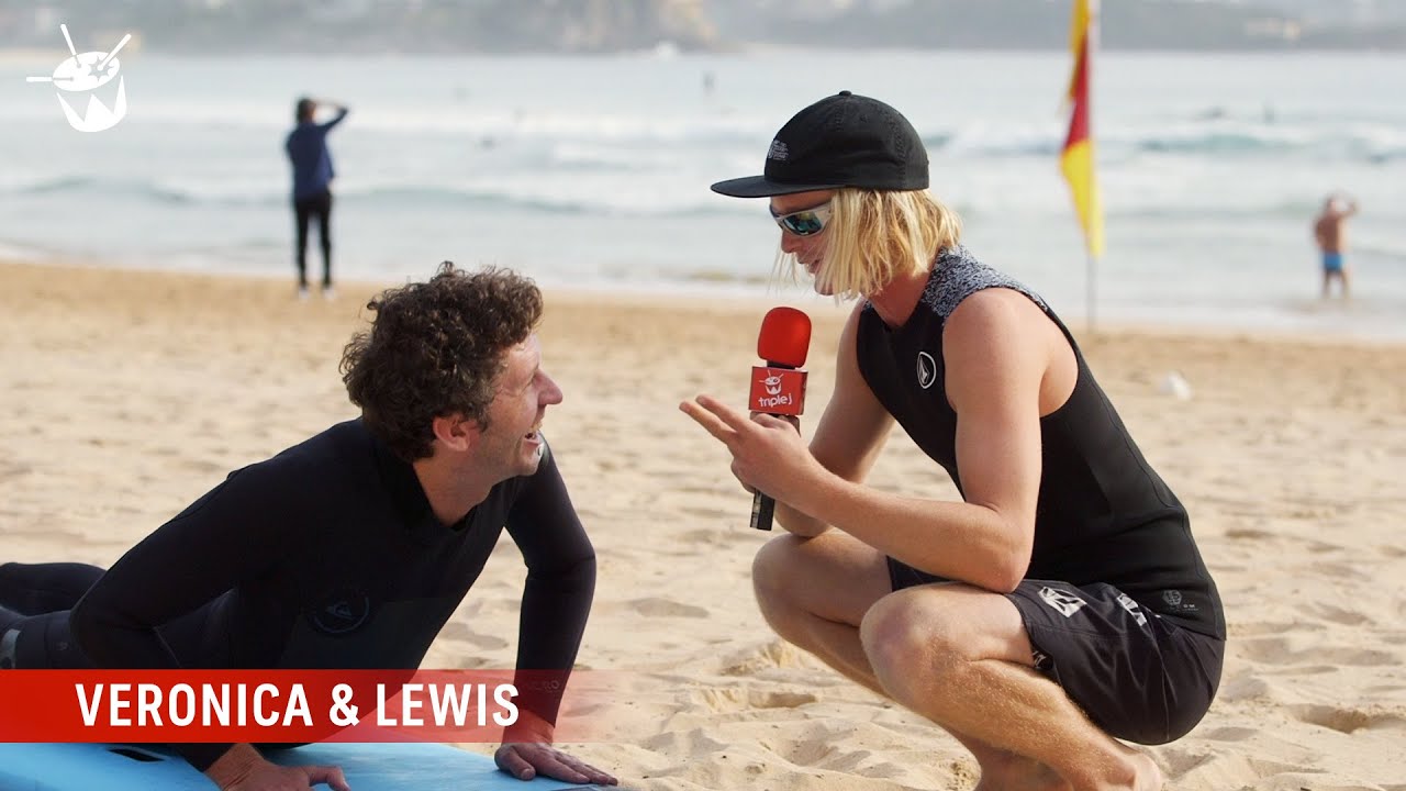 Lewis learns to surf with Hockey Dad - YouTube