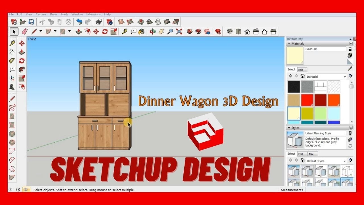 3D Dinner Wagon Design Tutorial - YouTube