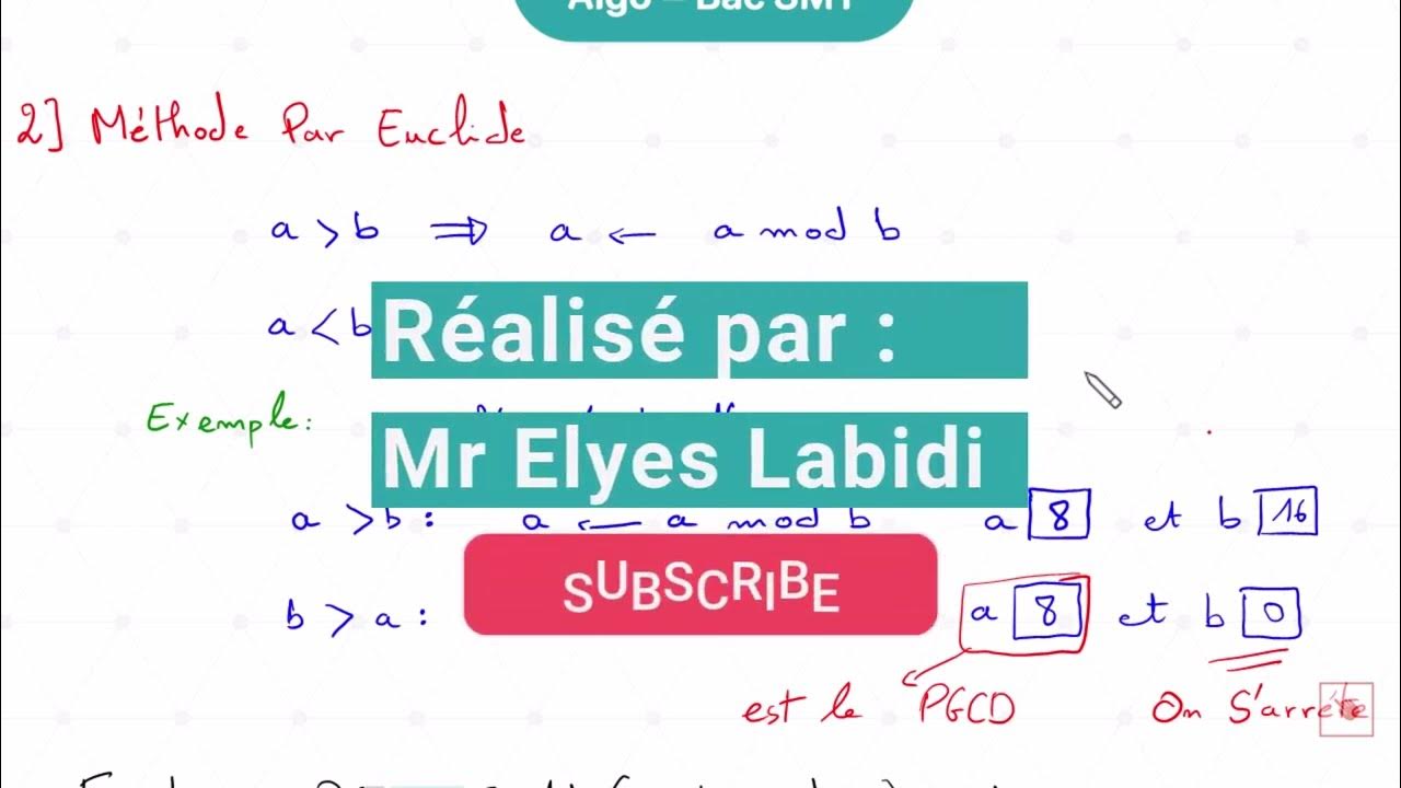 Comment Calculer le PGCD avec la Méthode d'Euclide en Algorithmique ? 🔢💡 - YouTube
