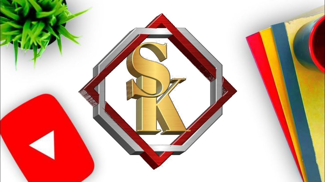 How To Create SK Logo On Android Phone || 3D SK Logo pixellab sy kese ...