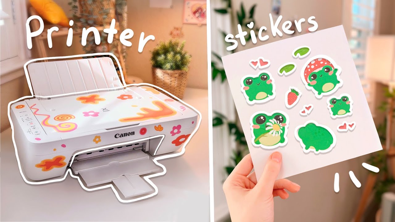 Printing stickers at home 🐸 unboxing my new budget friendly printer ...