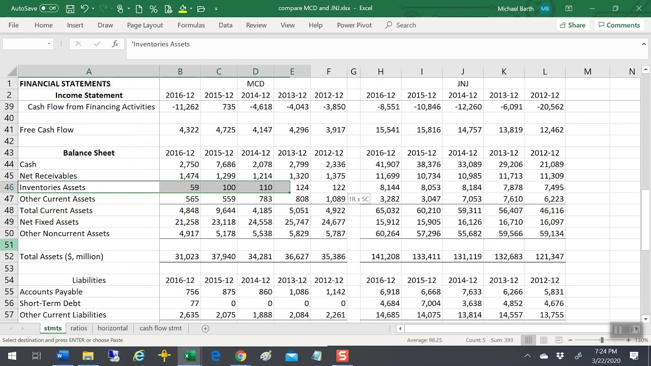 BADM 211 Inventory Ratios Calculations - YouTube