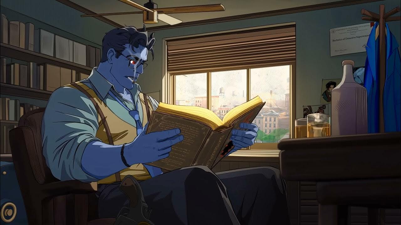 Werewolf Reading in Cozy Library – 29s Animated Scene | Custom Character Loops on Fiverr - YouTube