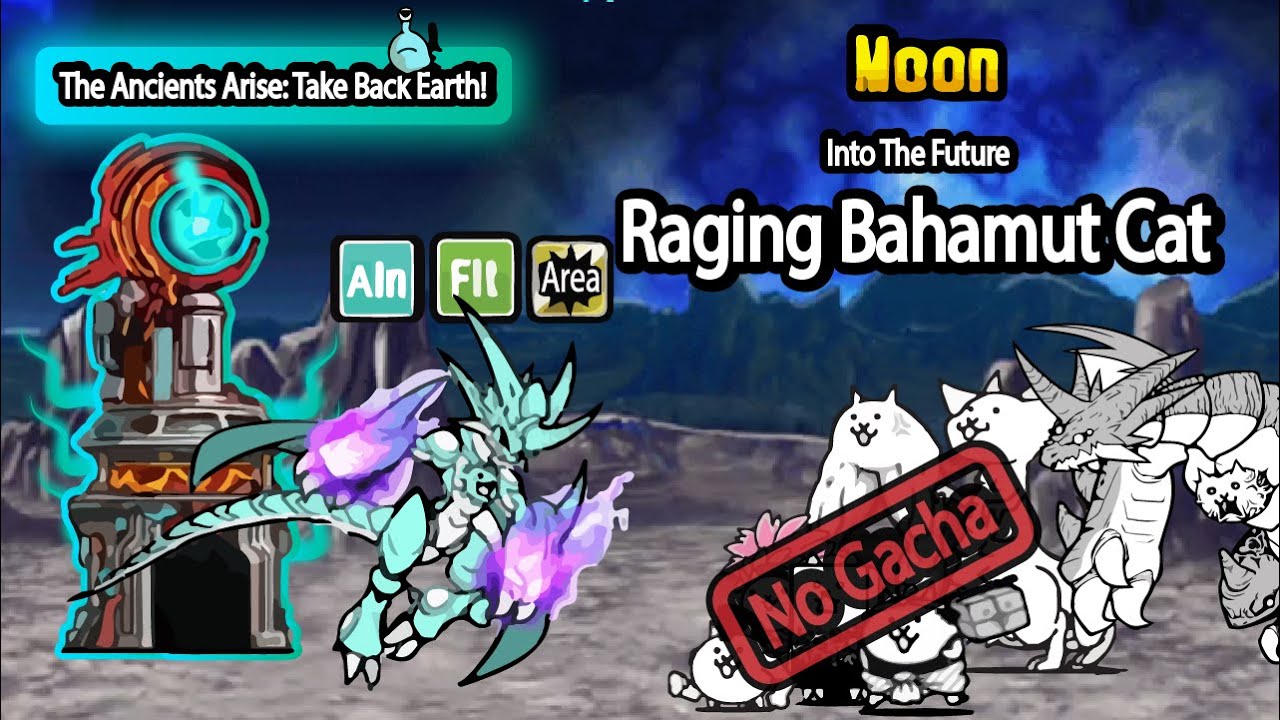 Moon | Into The Future Chapter 3 | The Battle Cats | Raging Bahamut Cat ...