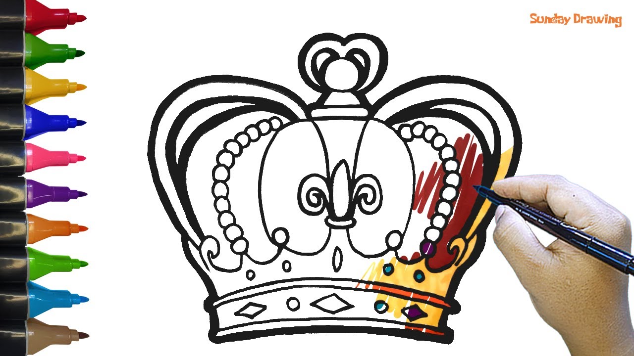 Menggambar dan Mewarnai Mahkota Raja untuk Anak-anak & Balita ...