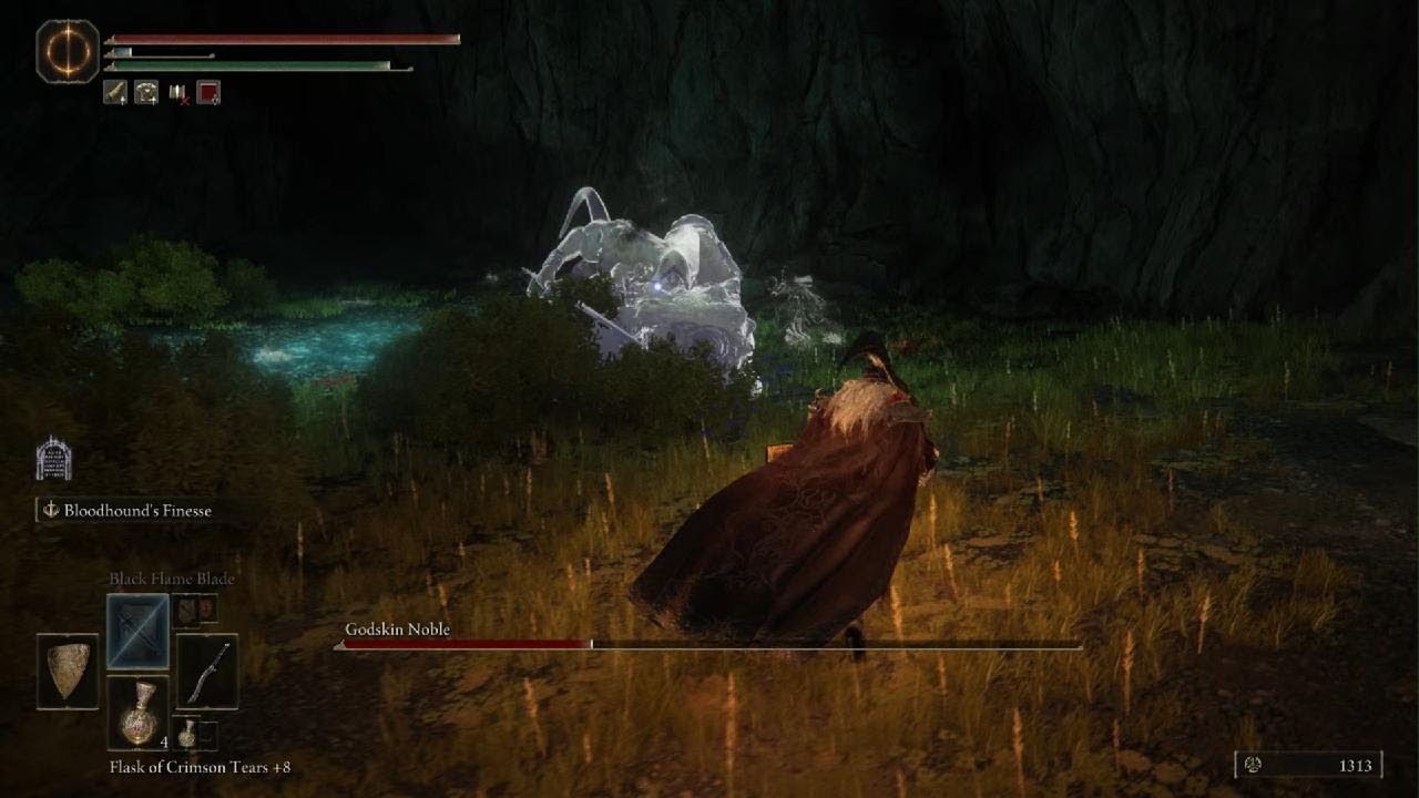 How to avoid Godskin Noble's Rolling (Cave) - Elden Ring - YouTube