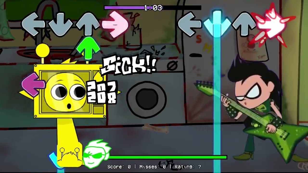FNF New Sprunki OC Microwave VS Teen Titans Go All Phases Sings Bacon ...