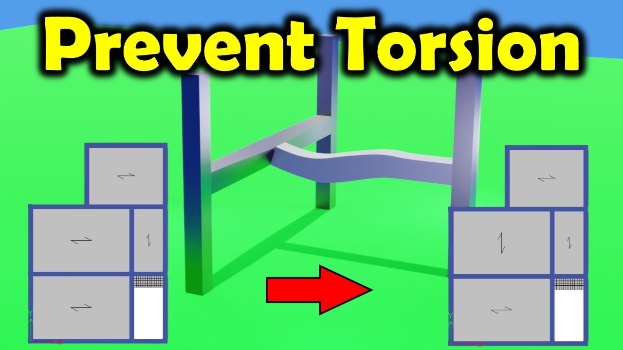 How To Prevent From Making Torsion In Beams? In ETABS - YouTube