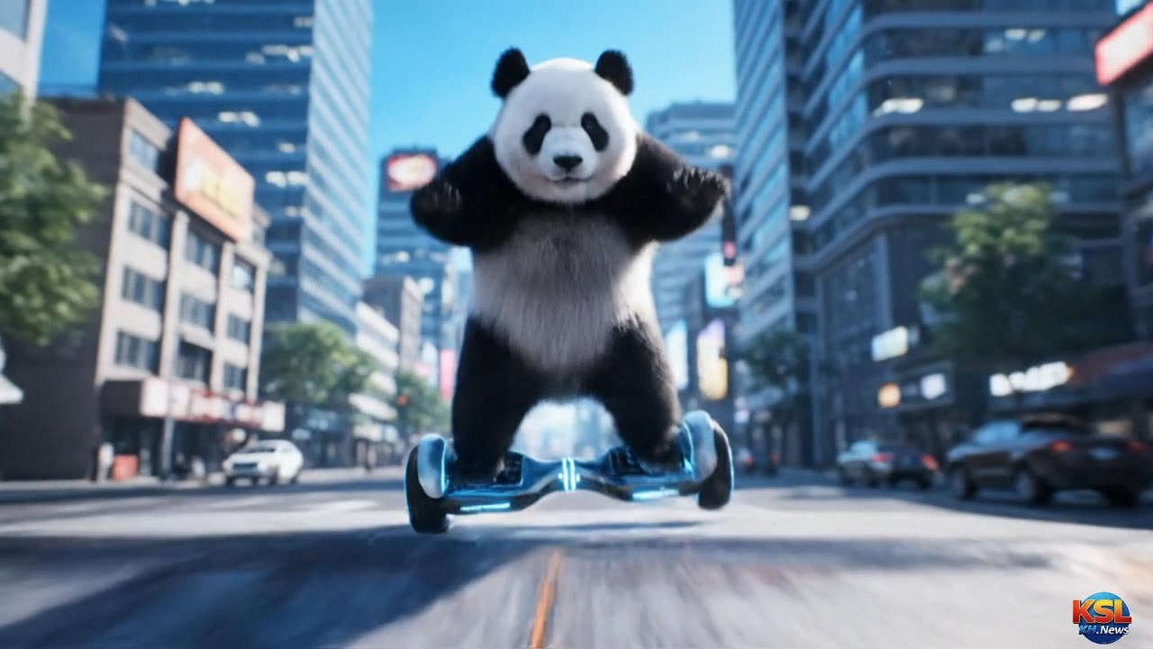 Hover Horizon: A Cinematic AI Study of Animals on Hoverboards - YouTube
