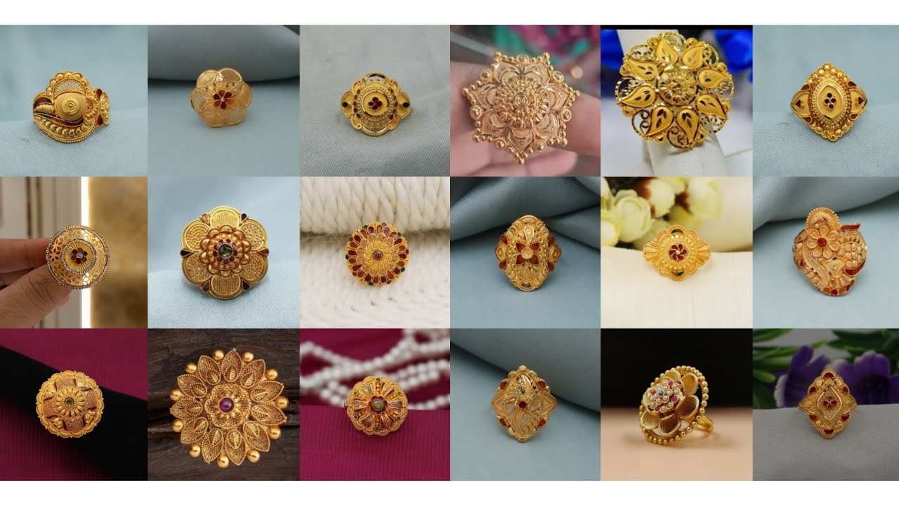 Trending gold ring designs 2024/trending new gold ring design - YouTube