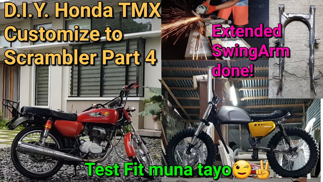 D.I.Y. Honda TMX customize to scrambler PART 4 project bike #honda #tmx ...
