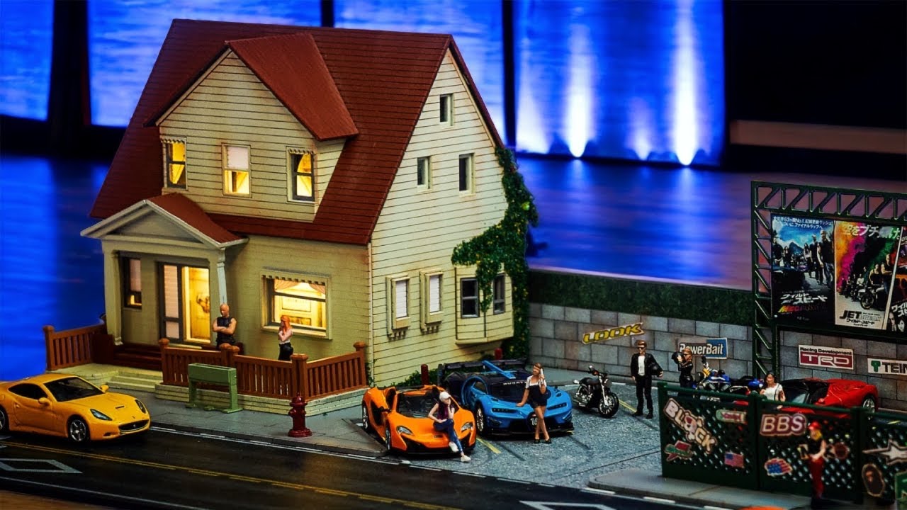 Fast & Furious Garage 1/64 Diorama | Hotwheels Diorama - YouTube