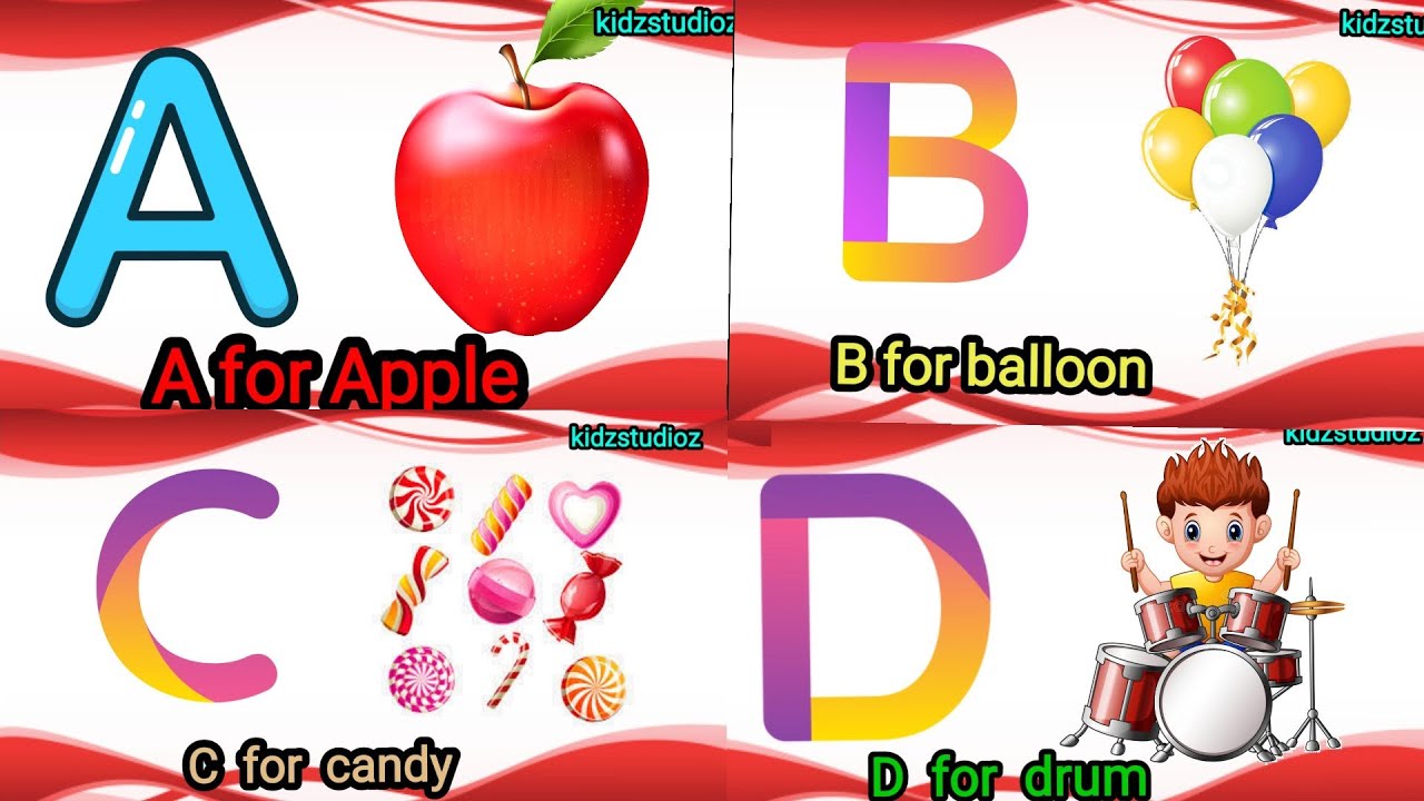 Learn, Listen, repeat practice, A for apple , alphabets,Practice Alphabet for kidsABC Alphabet ...