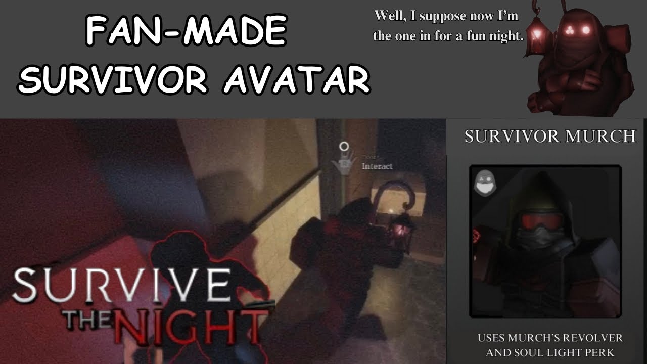 Survivor Murch: Custom Avatar | Survive the Night Roblox - YouTube