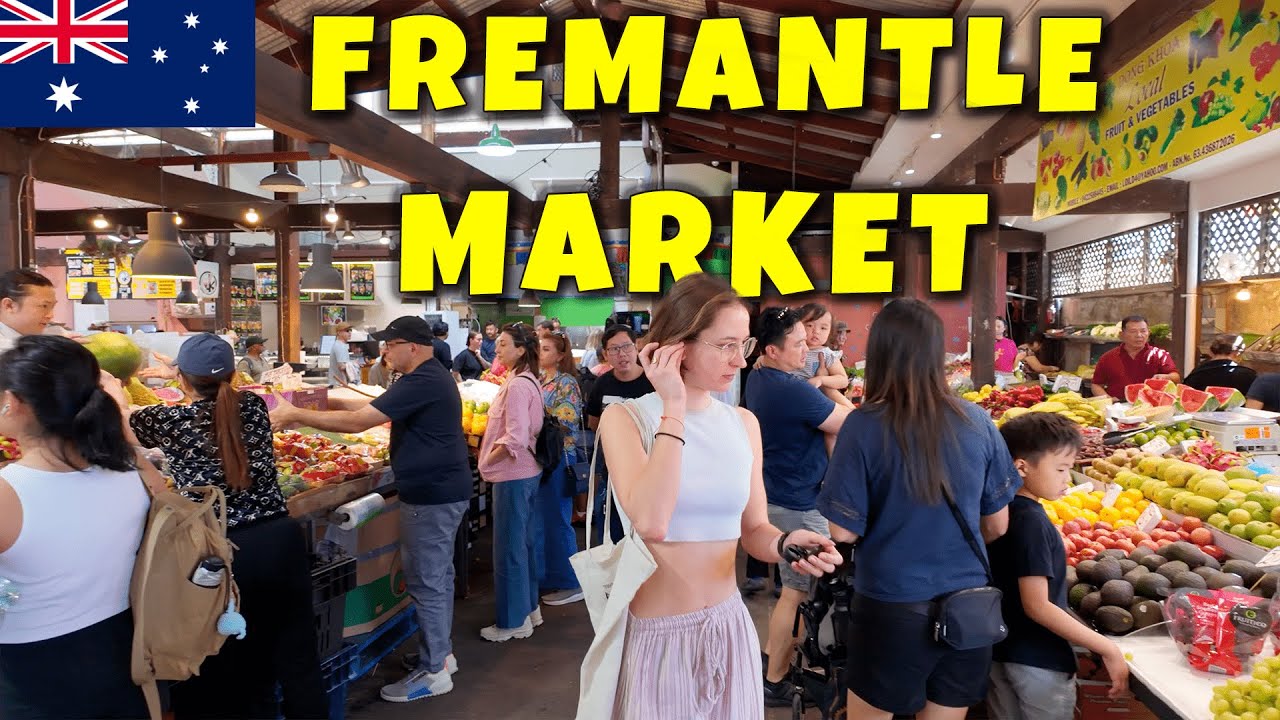 Walking tour of the famous Fremantle Market, near Perth, Australia ...